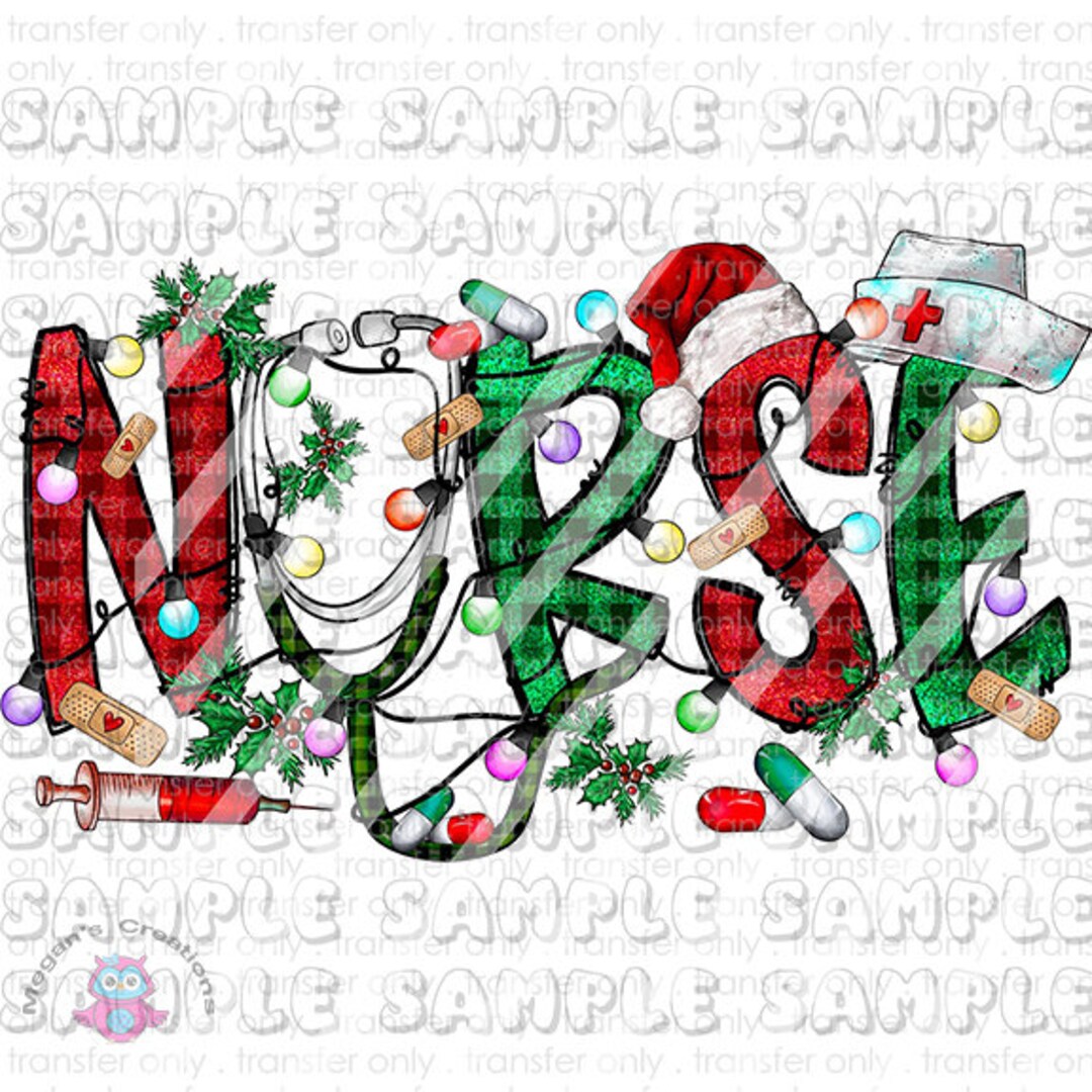 Christmas Nurse Life Ready to Press Sublimation Transfer - Etsy