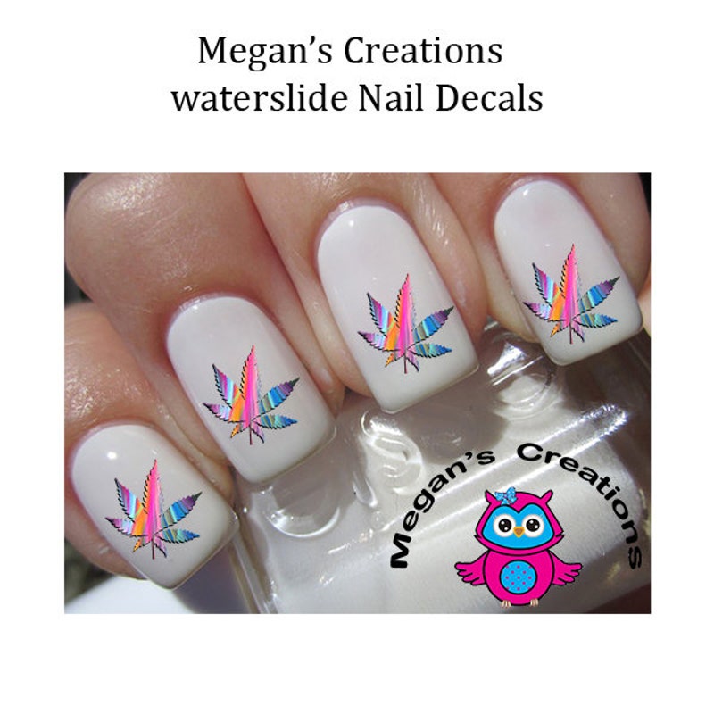 Weed Nail Decals - Etsy