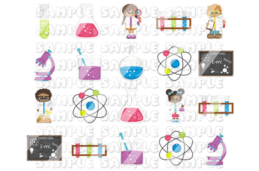 Cute Scientist Science Nail Art Decals - Etsy