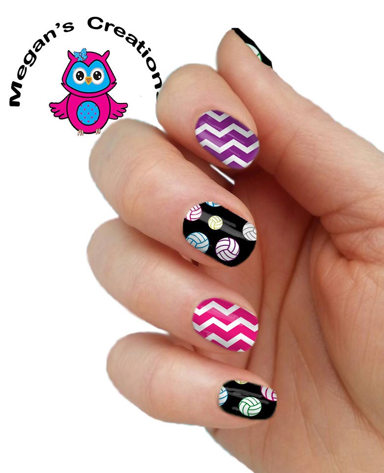 Volleyball Full Nail Art Decals - Etsy