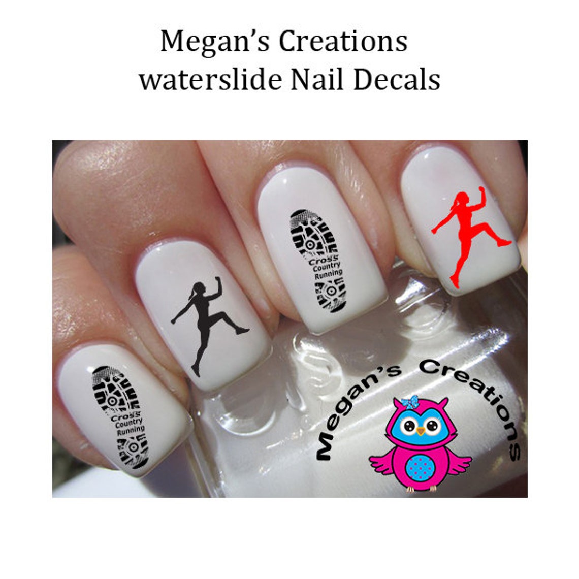 Cross Country Running Nail Art Decals - Etsy