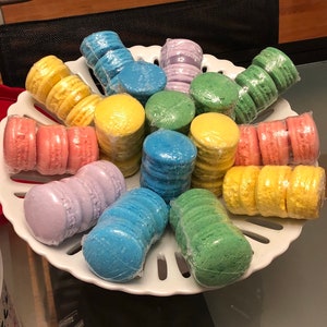 Macaron Bath Bombs - Set of Four - Macaroon Bath Bomb - Birthday Bath ...