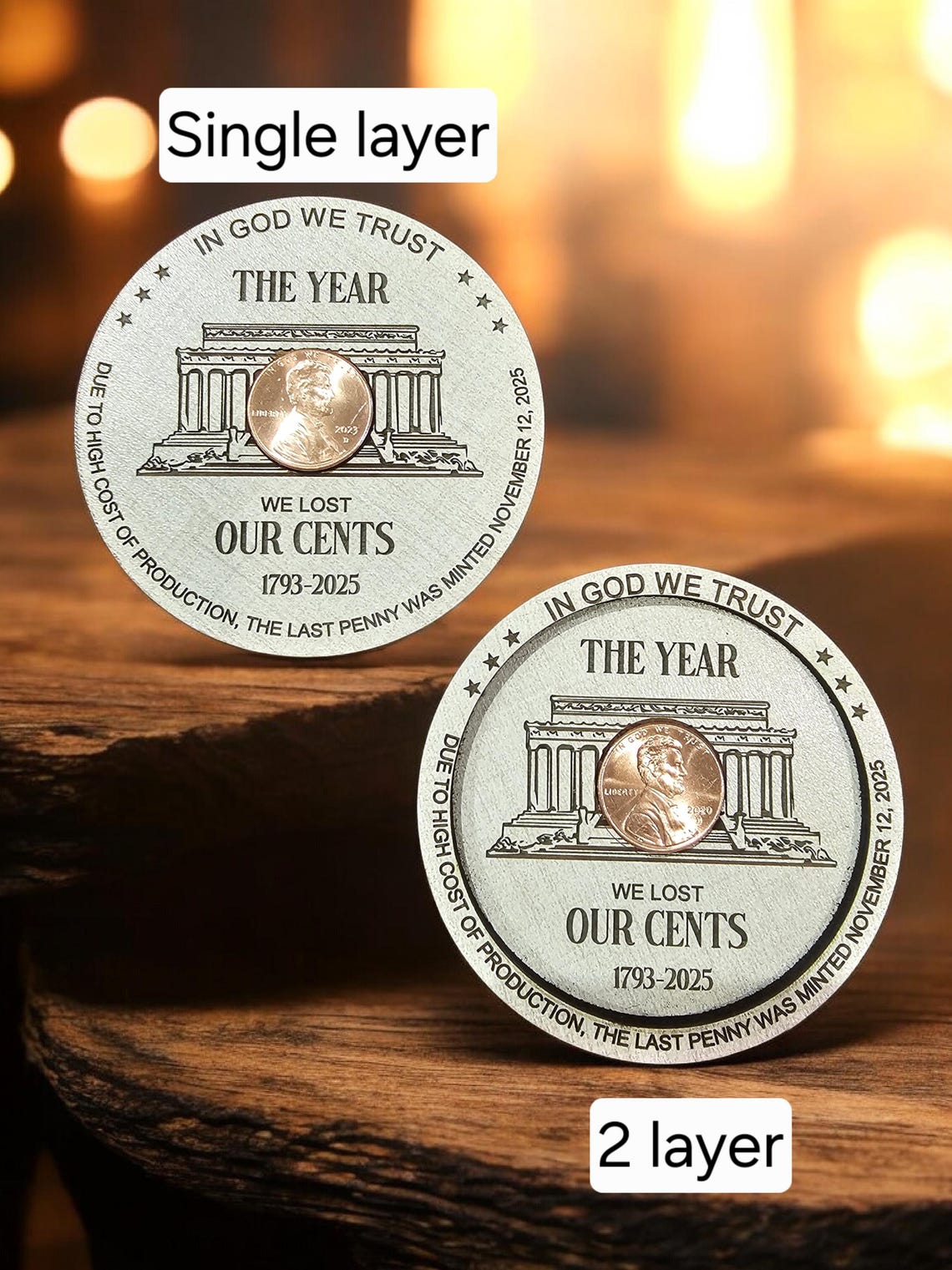 2025 Penny Magnet Keepsake • Year We Lost Our Cents • Historical Magnet ...