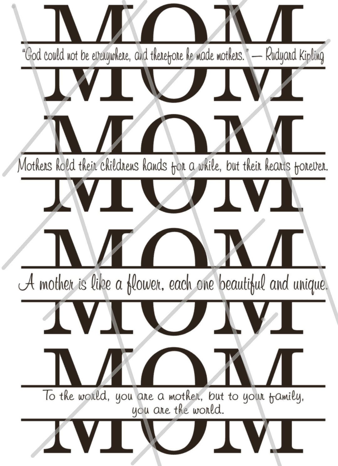 Mom Split Quote, SVG PDF Digital File, Laser Engraving or Cut File - Etsy