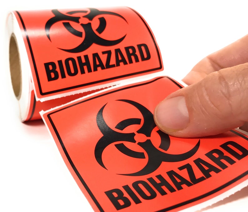 Biohazard 3 X 3 Perforated Labels/stickers 250 - Etsy