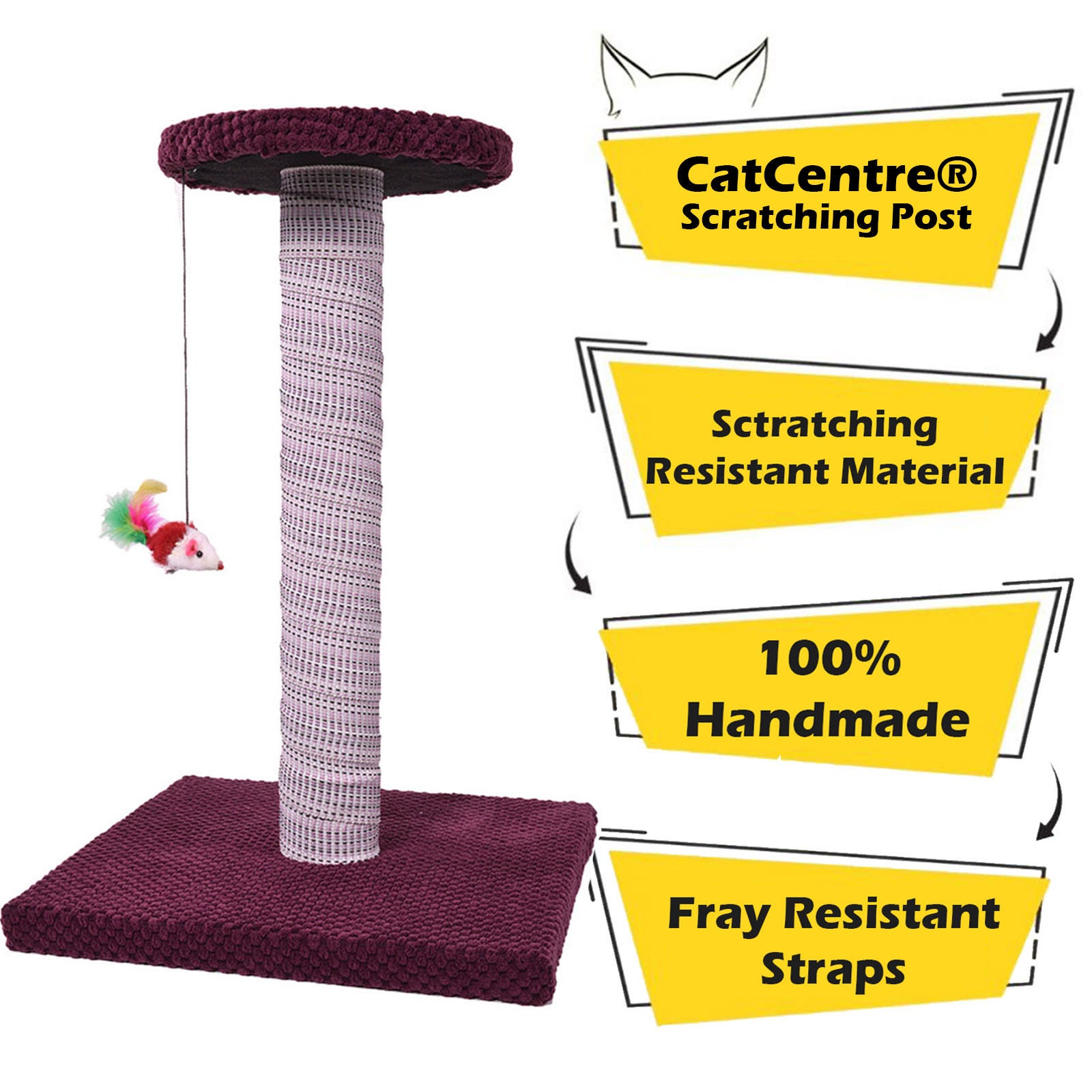 Purple Free Standing Scratching Post the Tower Scratcher - Etsy Canada