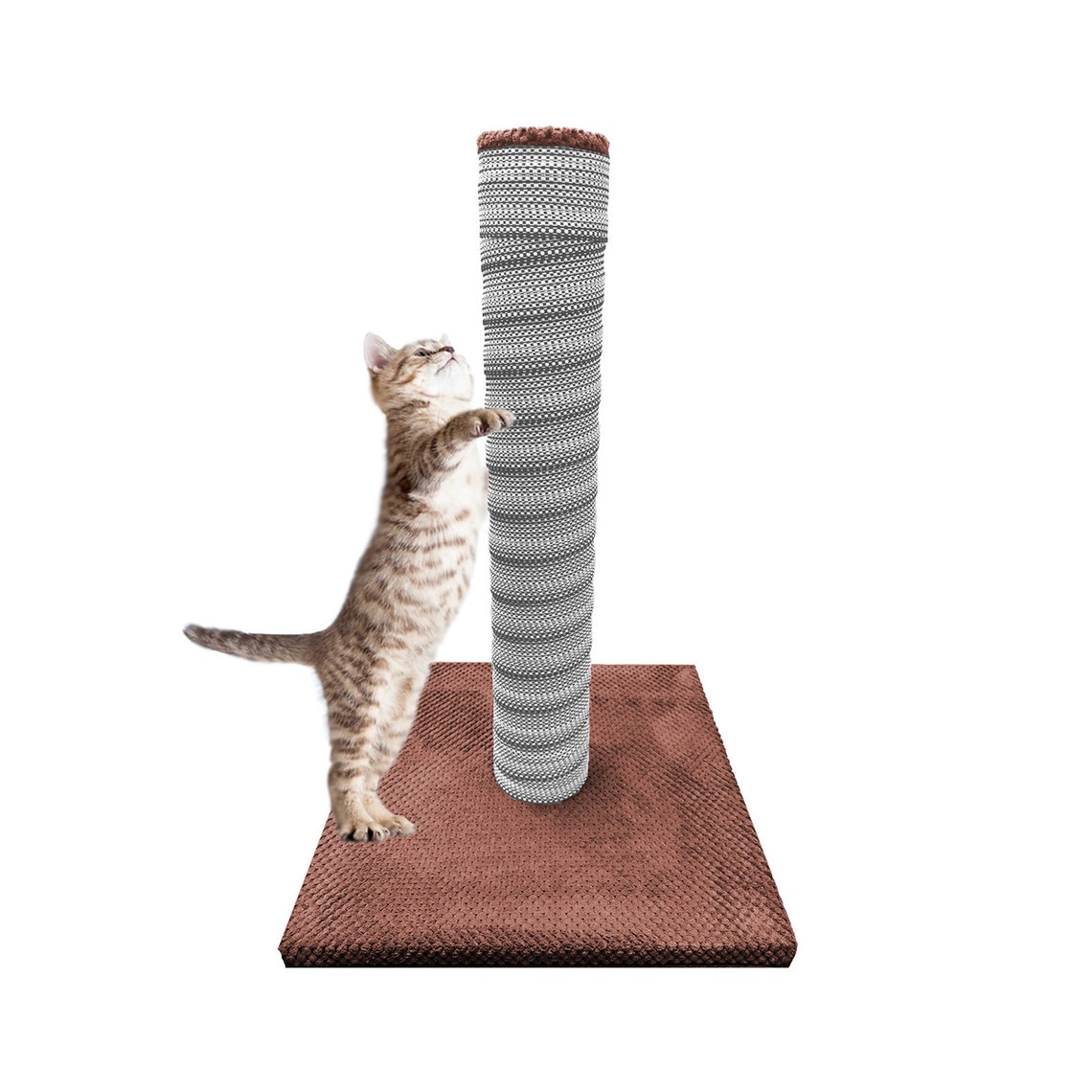 Brown Cat Handmade Scratching Pole 54cm Tall Activity - Etsy