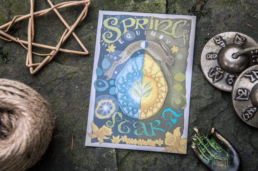 Spring Equinox Postcard - Etsy