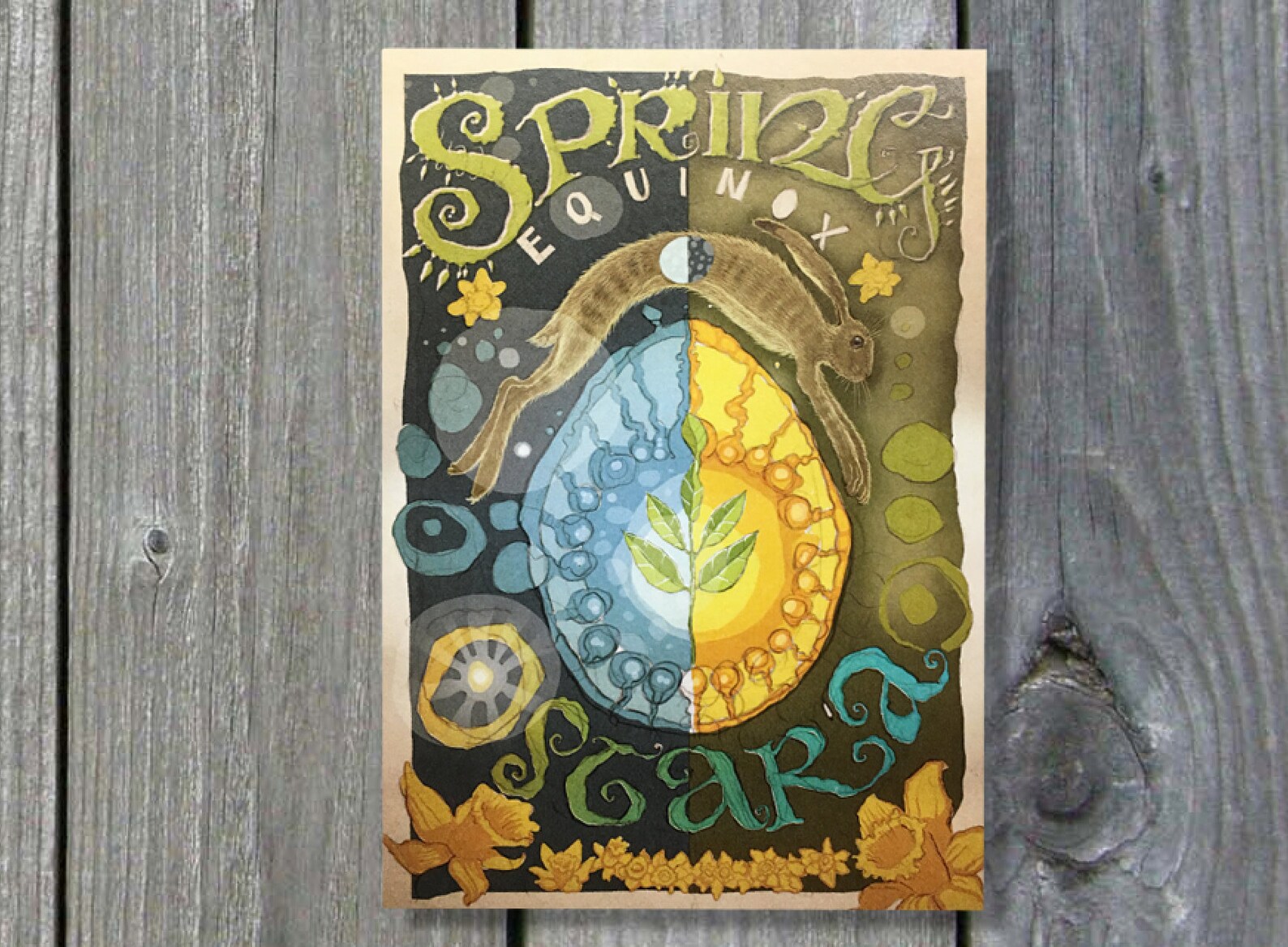 Spring Equinox Postcard - Etsy