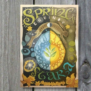 Spring Equinox Postcard - Etsy