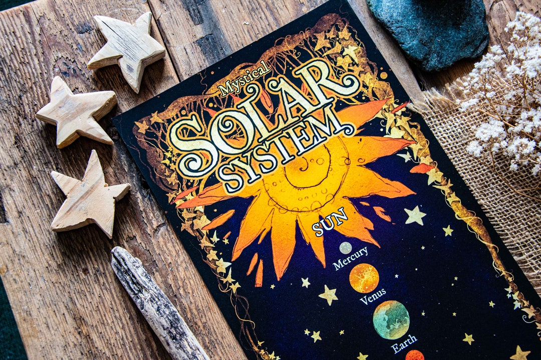 Vintage Style Mystical Solar System Print - Etsy