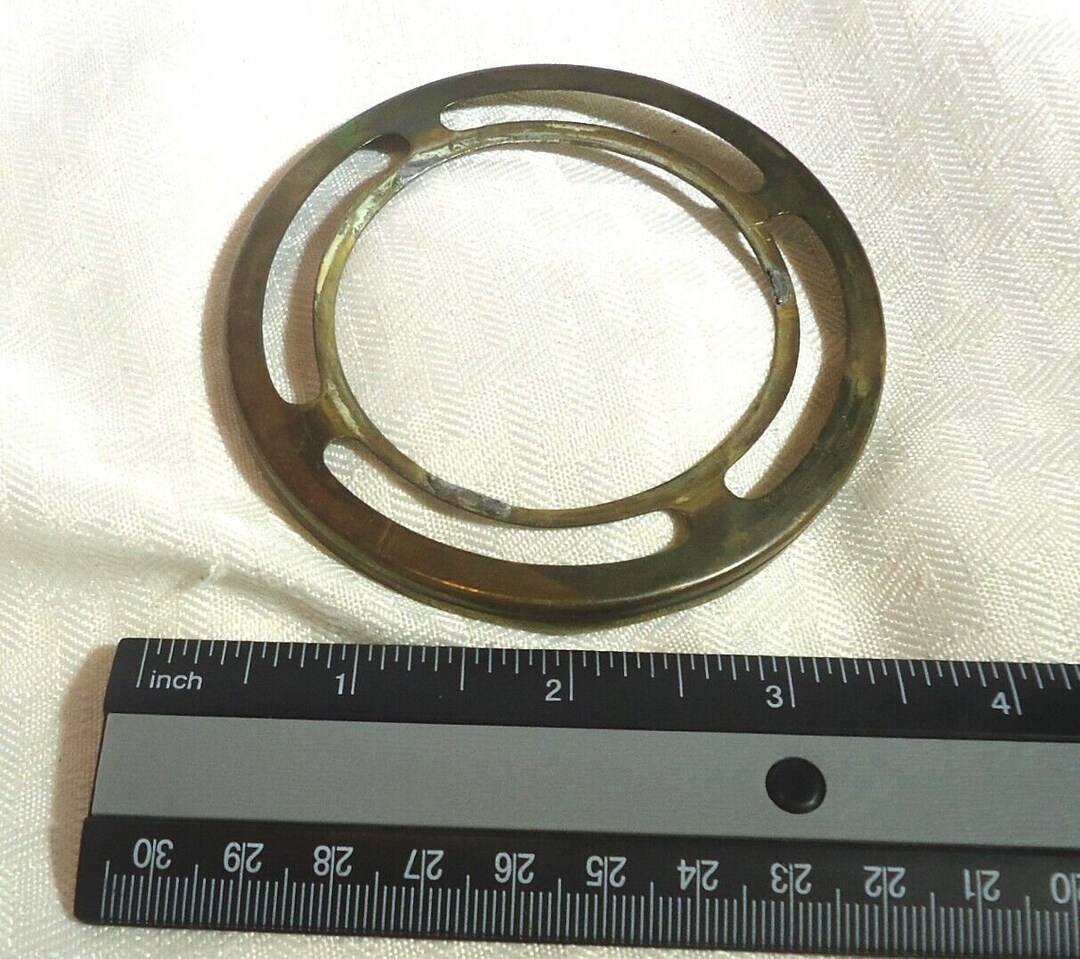 Antique Vintage Brass Oil Lamp Fence Shade Chimney Fitter Ring 3 - Etsy
