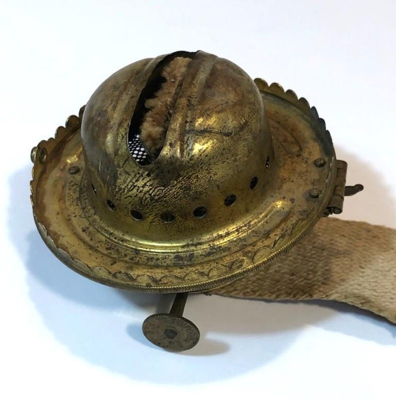 Antique Brass Miller Oil Lamp Burner & Wick - Etsy