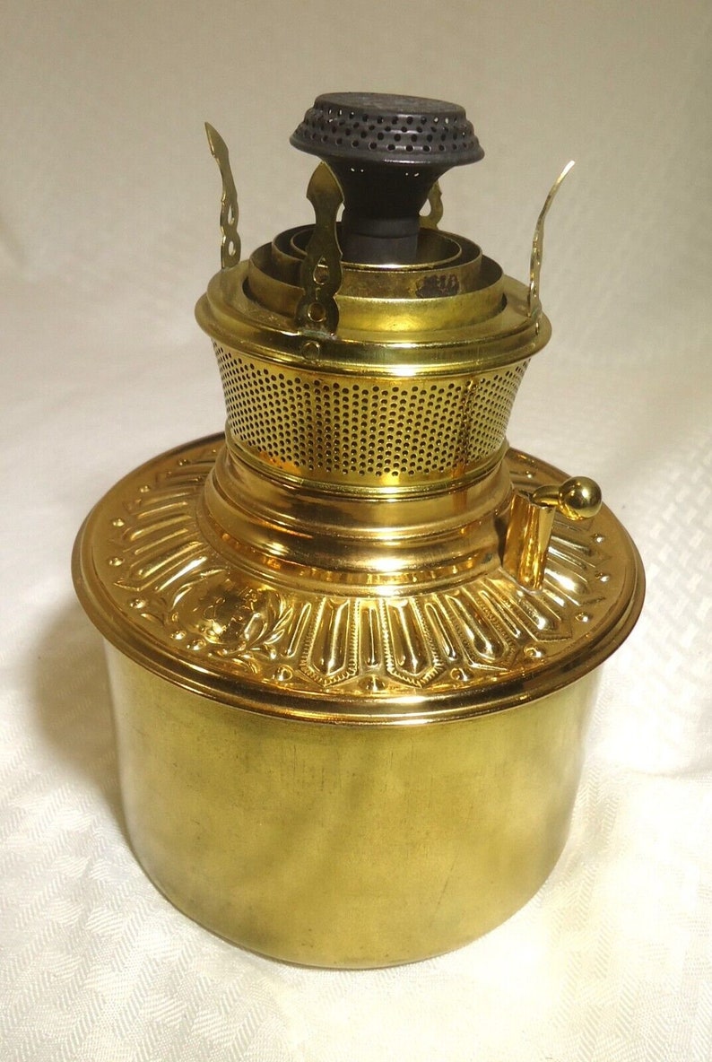 Antique B&H Bradley and Hubbard Brass Oil Lamp Font Drop Tank 1890 ...