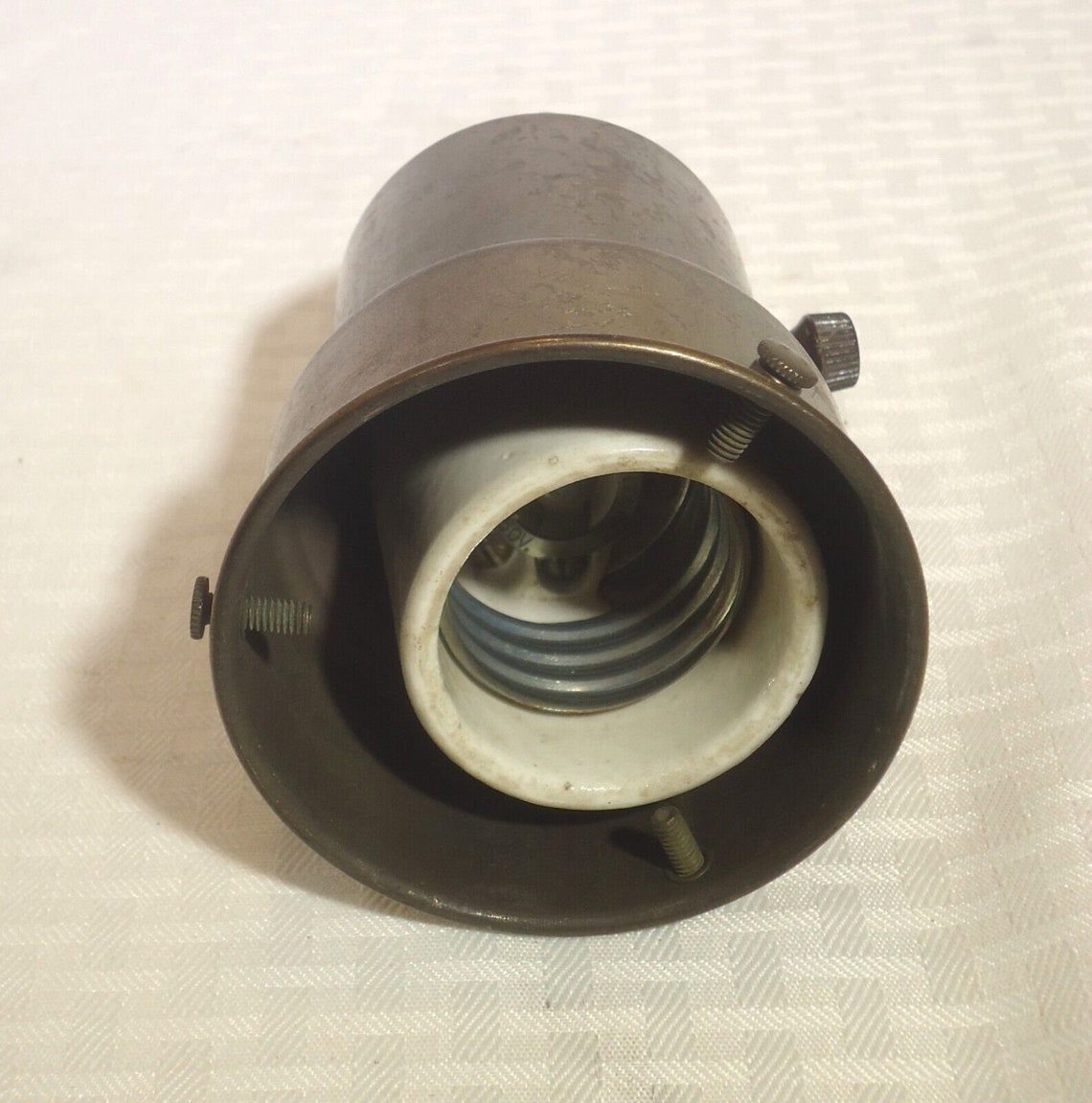 Vintage Brass Leviton Large Light Socket Fixture 2 Fitter Steampunk ...