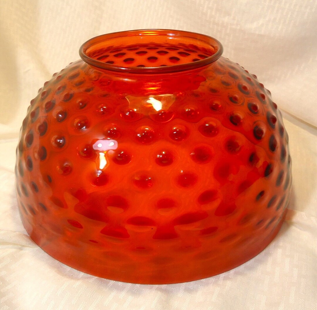 Antique Vintage Ruby Glass Lamp Shade Hobnail Dot Pattern 14 - Etsy