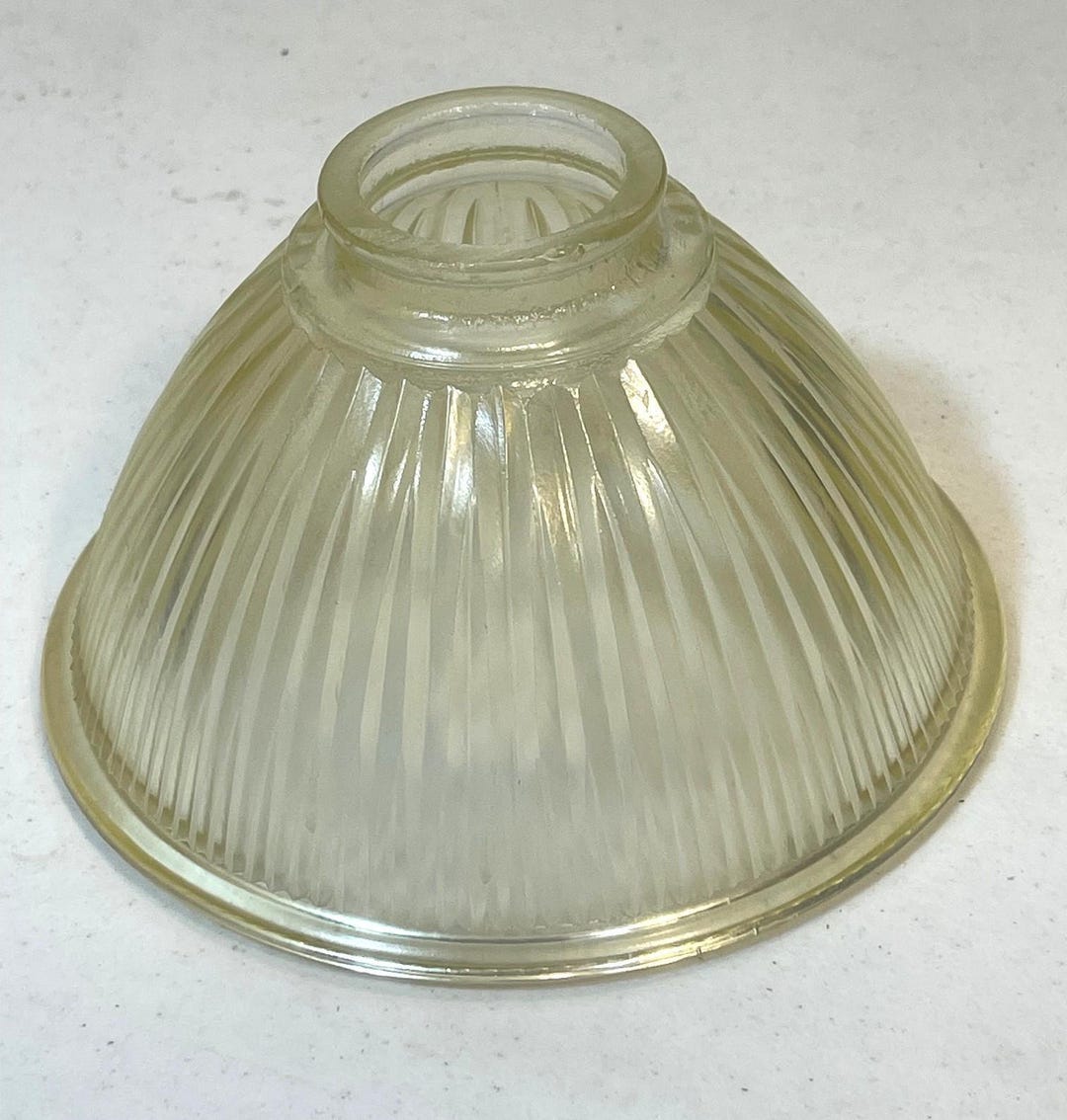 Vintage Heavy Ribbed Glass Lamp Shade Cover - Etsy