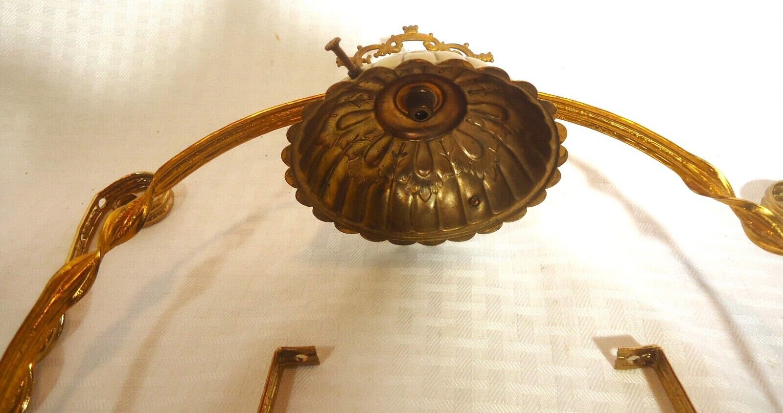 Antique Rose Brass Hanging Oil Lamp Frame and Smoke Bell - Etsy