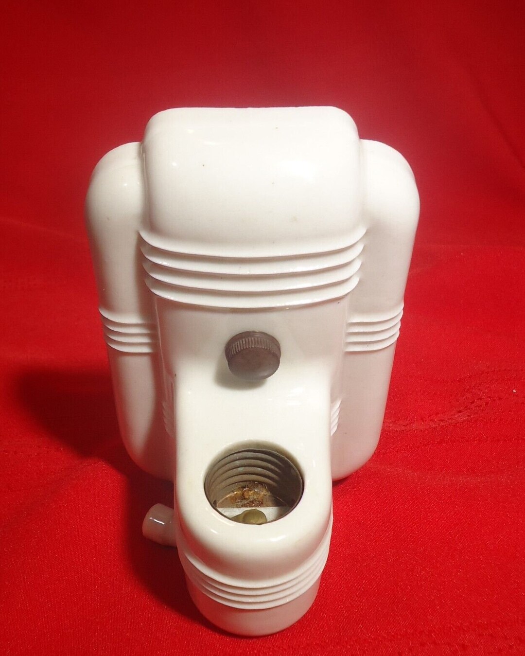 Antique Art Deco Porcelain Chain Pull Light Fixture Paulding - Etsy