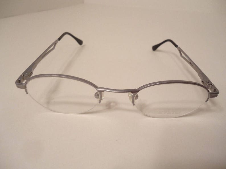 NOS Eyetel Groove 114 Brushed Silver 1/2 Frame Eyeglass Frames - Etsy