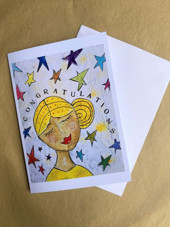 Set of 4 CONGRATULATIONS Cards Fun Cards Uplifting Cards | Etsy