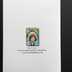 Set of Blank Greeting Cards- 'stay Positive' Pack of 4 - Reassuring ...