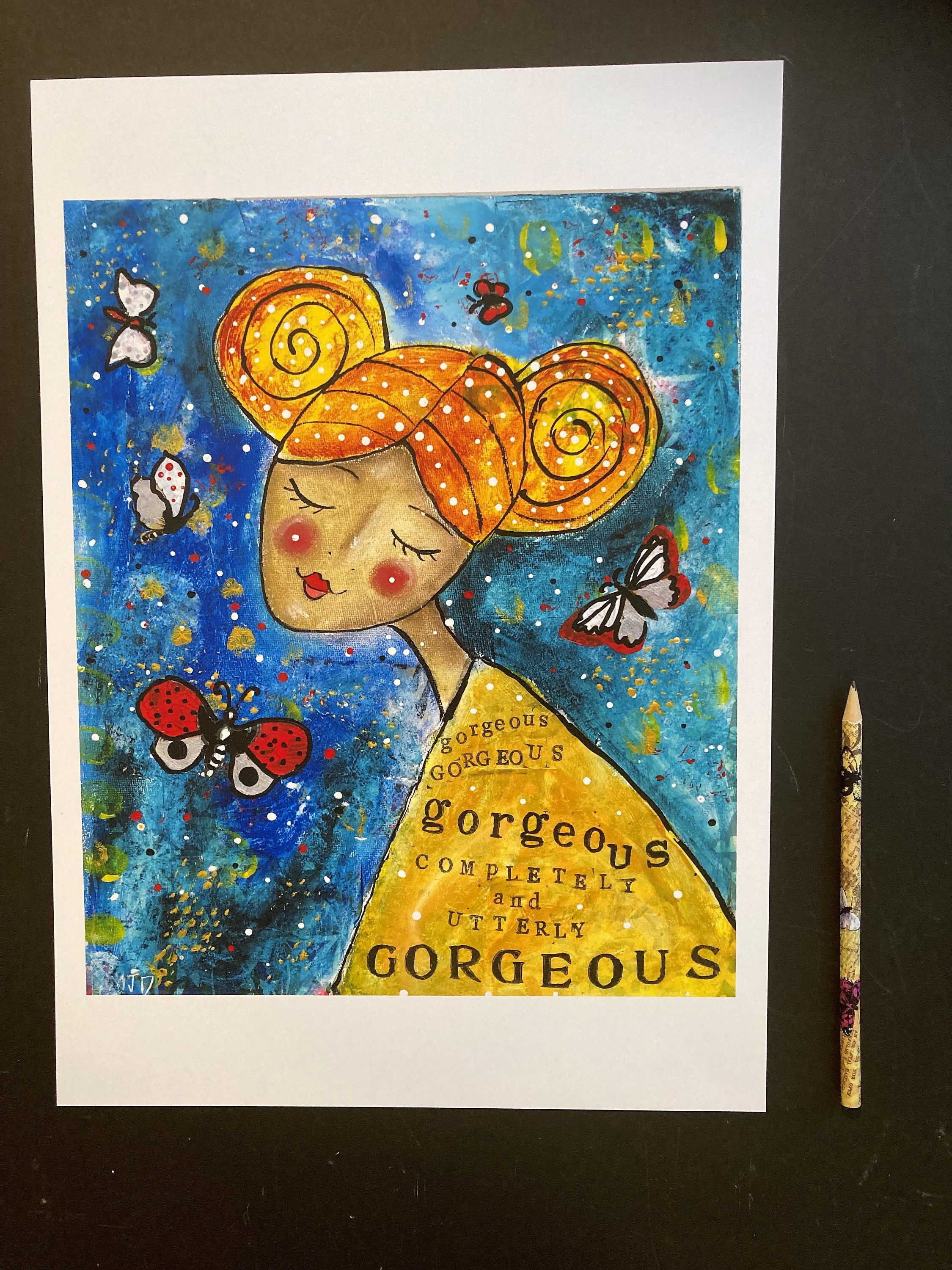 Art Print 'gorgeous' by Miranda Day - Uplifting Art - Joyful Print ...