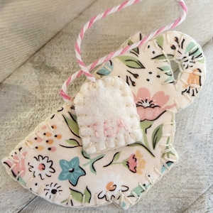 Teacup Bookmark : Garden Party Print Fabric and Felt Hand Stitched ...