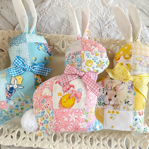 Patchwork Bunny - Etsy