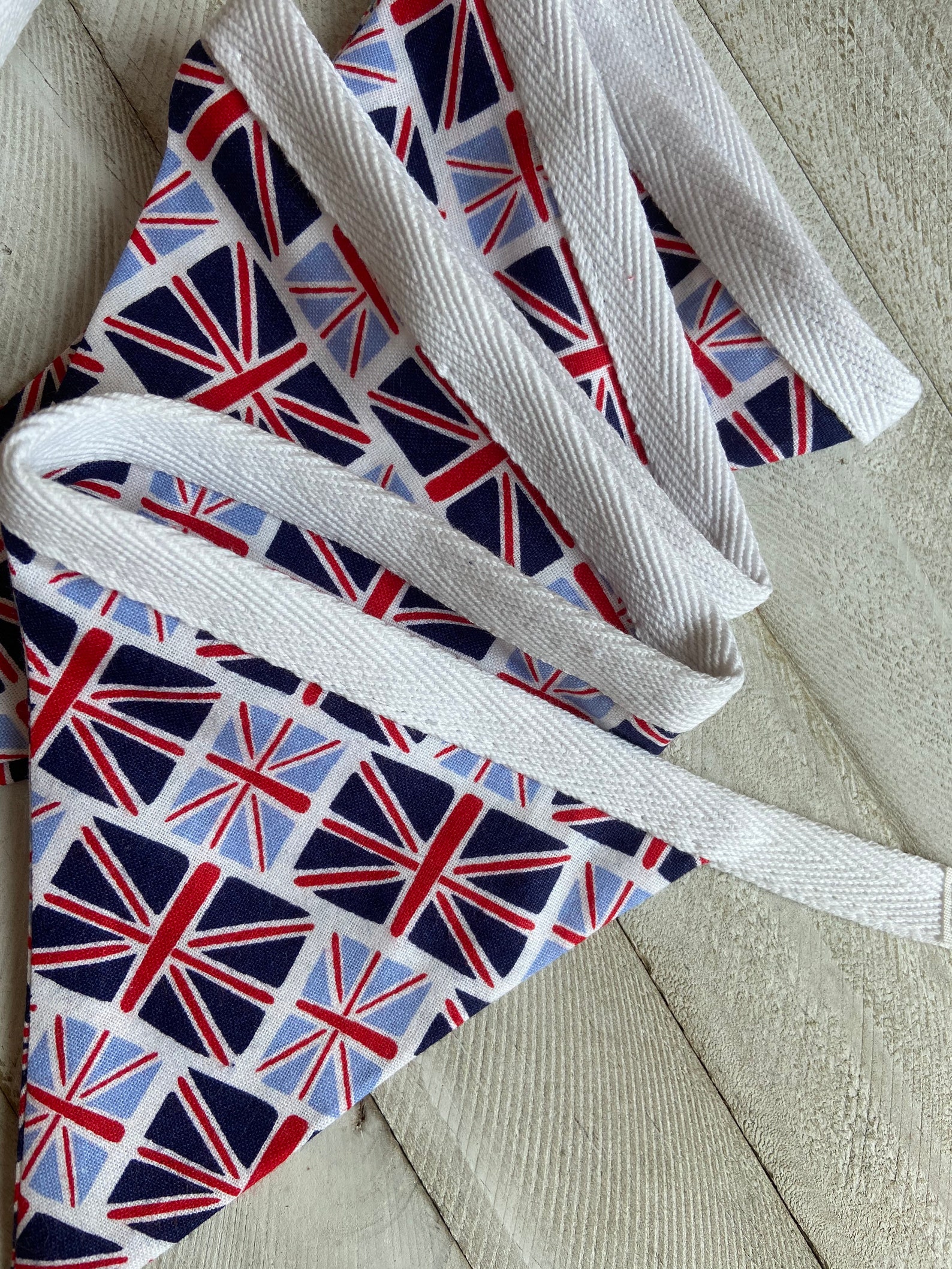 Union Jack Print Anglophile Mini Bunting Banner Garland - Etsy
