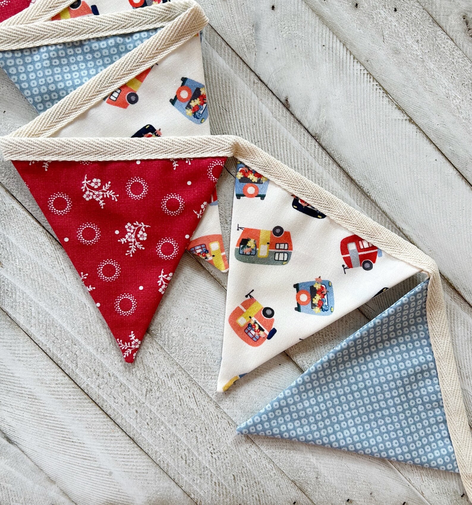 Vintage Camper Caravan Print Mini Bunting Banner Garland - Etsy