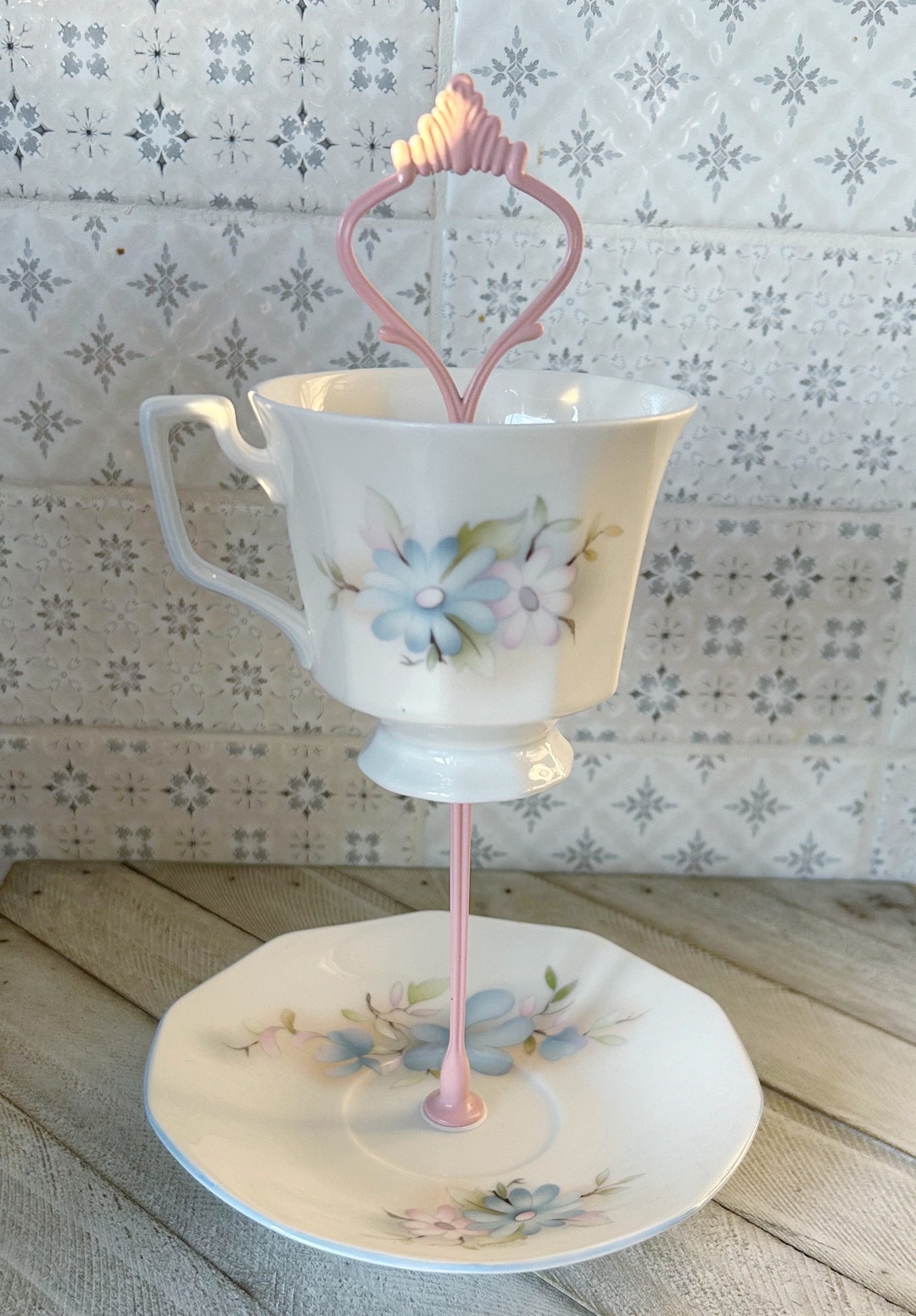 Queens English Bone China Daisy Teacup Tier FREE SHIPPING - Etsy