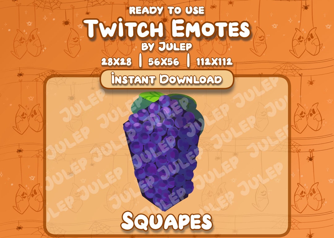 FFXIV Low Poly Grapes Squapes Emote Cute Twitch Emote Design - Etsy