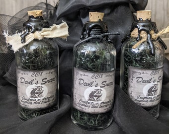 Devil's Snare Potion Magical Herbology Potion Bottle Green Glass ...
