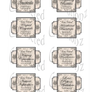 Printable Love Potion Labels - Etsy