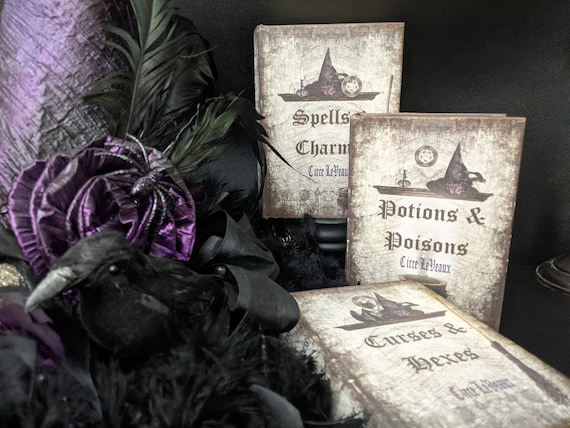 Witch's Hat Spell Book/ Potion Book Props Handcrafted - Etsy