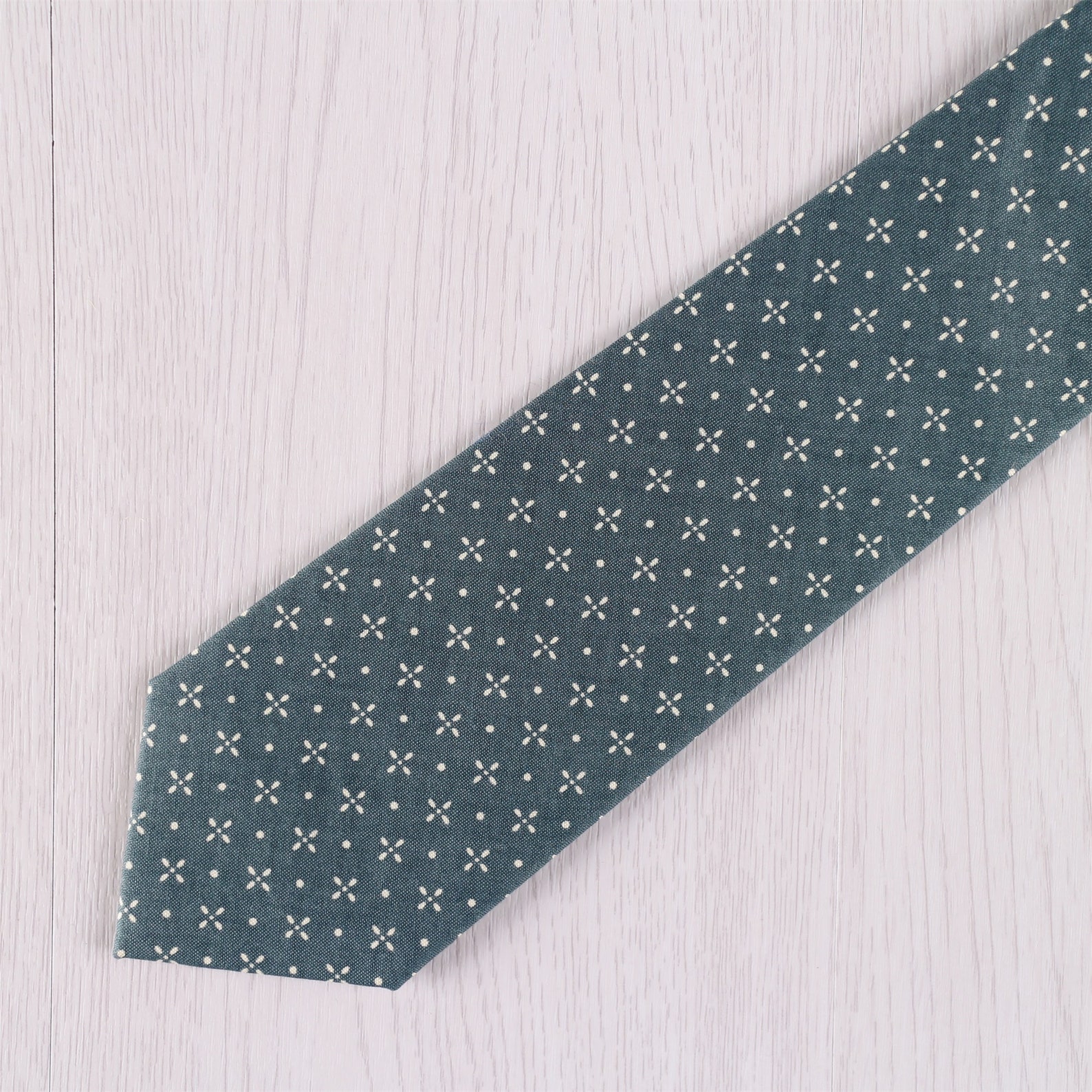 Army Green Floral Printed Necktie for Men, Vintage 7.5 CM/3 IN Wide ...
