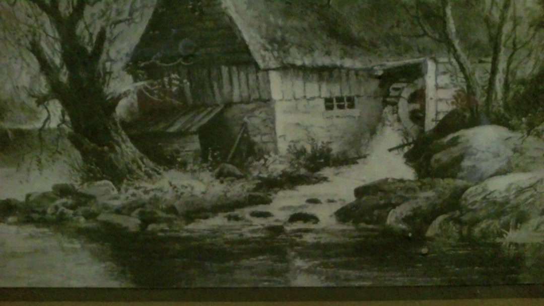 Old Mill antique Lithograph, Johnson Gordon Co - Etsy