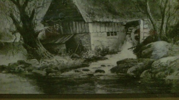 Old Mill antique Lithograph Johnson Gordon Co - Etsy