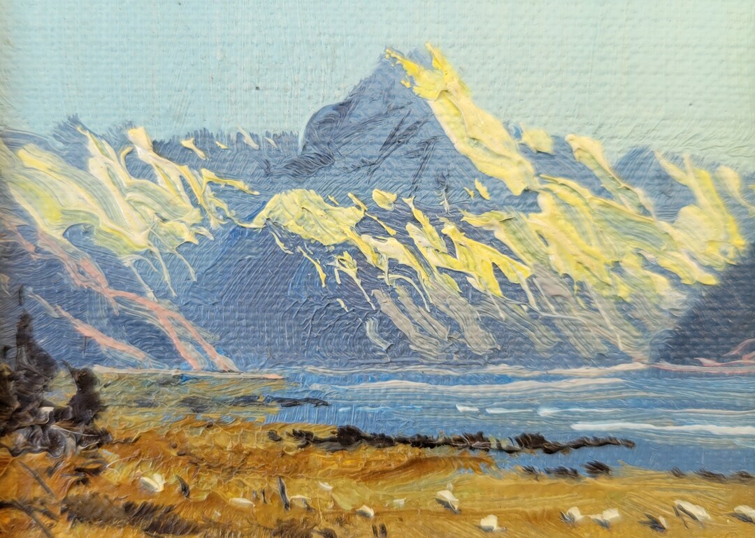 Mt Cook Sheep Oil on Canvas Board, Mark Thomas - Etsy