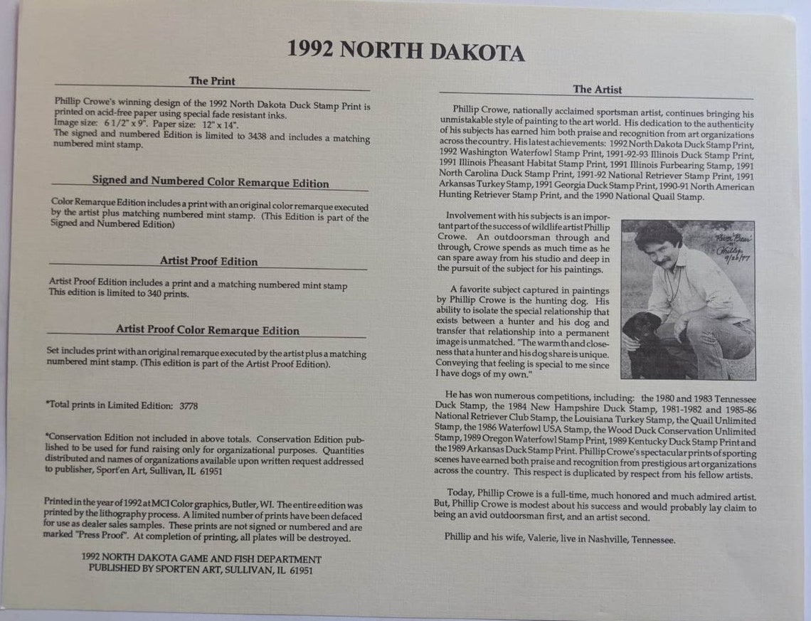 Blue Winged Teal Signed, Limited Edition Lithograph, With Stamp ...