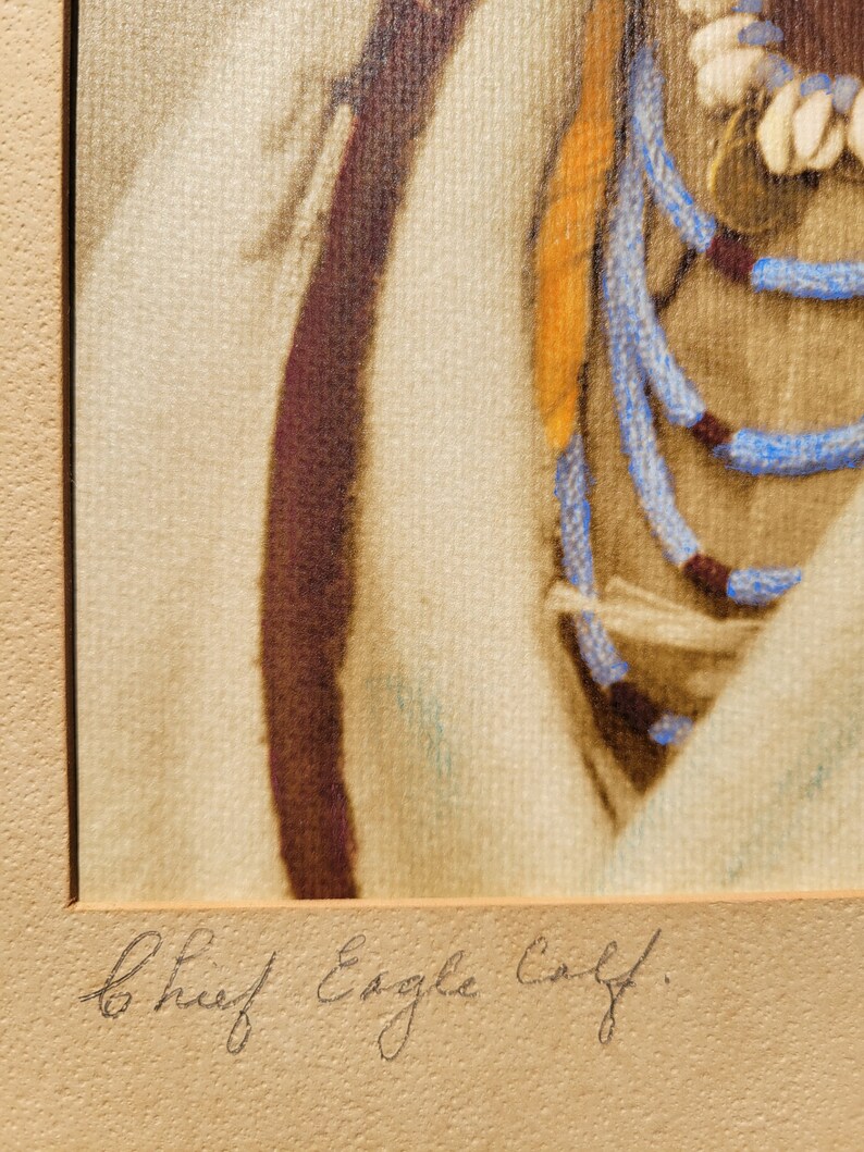 Chief Eagle Calf Signed, Hand Colored Photograph, Edith M Royky - Etsy