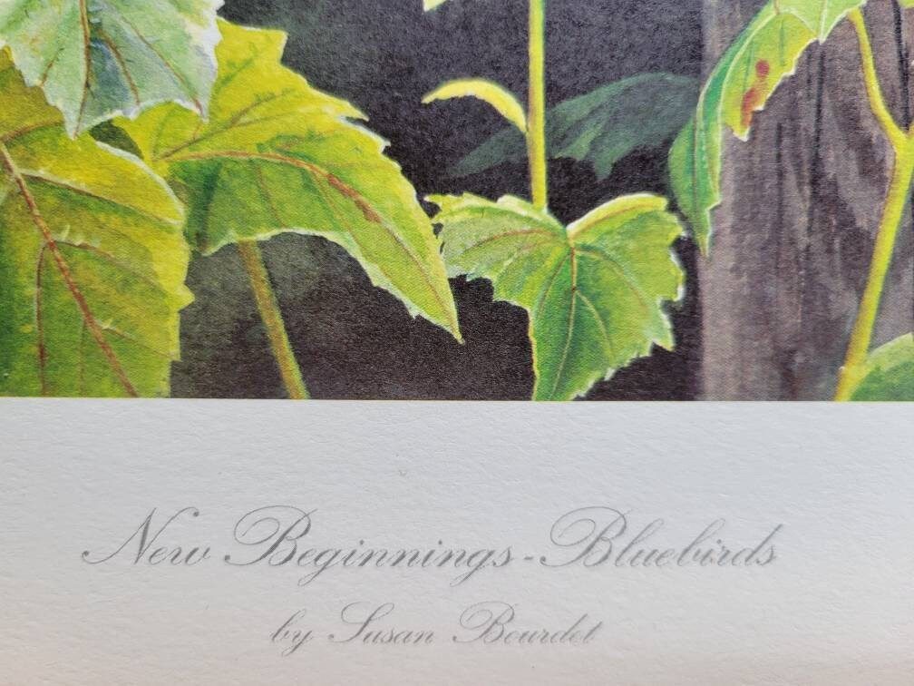 New Beginings Bluebirds Signed, Limited Edition Lithograph, Susan ...