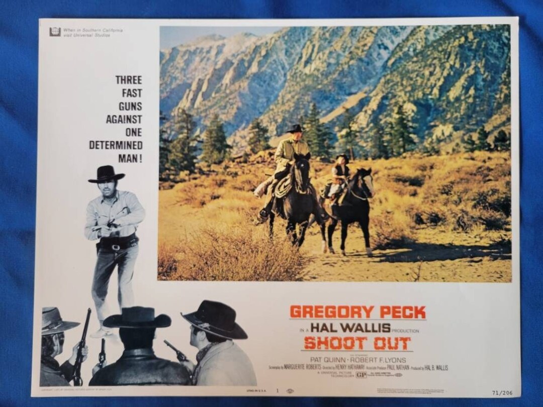 Shoot Out - Complete, Original Lobby Card Set, Universal Pictures - Etsy