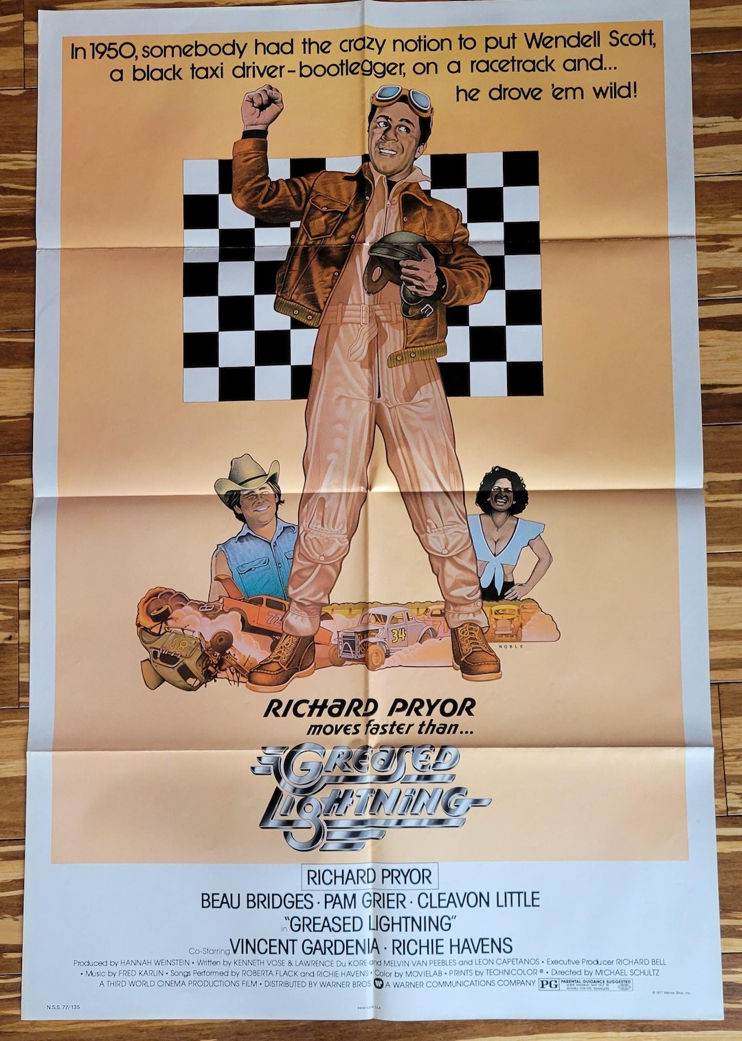 Greased Lightning - Original One-sheet Film Poster, Warner Brothers - Etsy