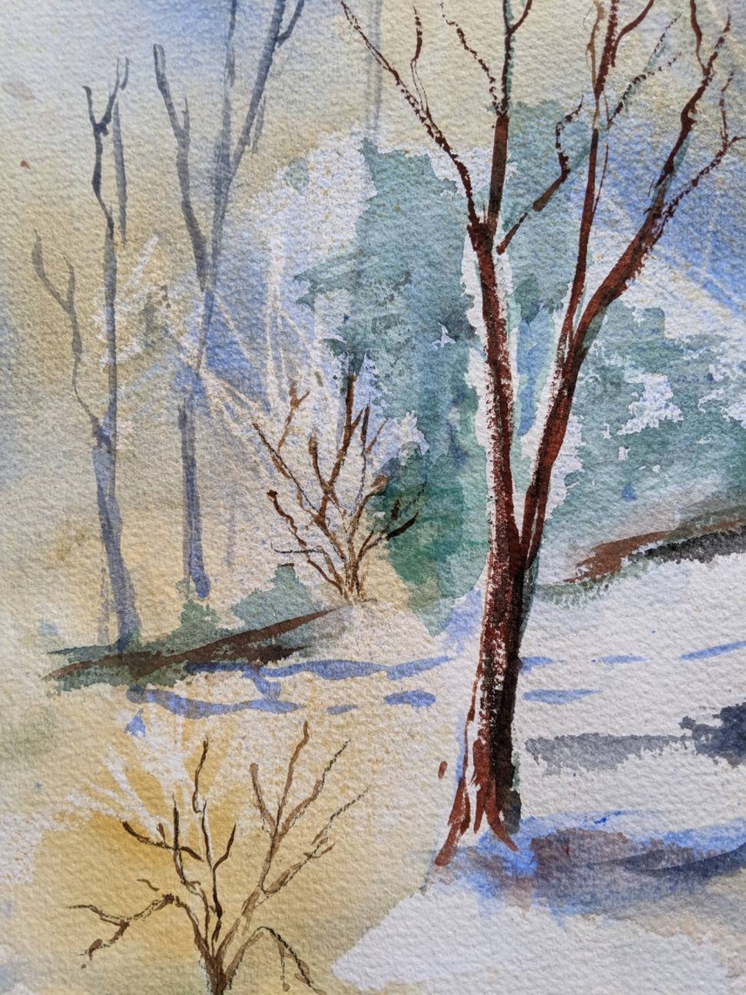 Early March Morning - Watercolor on Paper, V Cornwall - Etsy