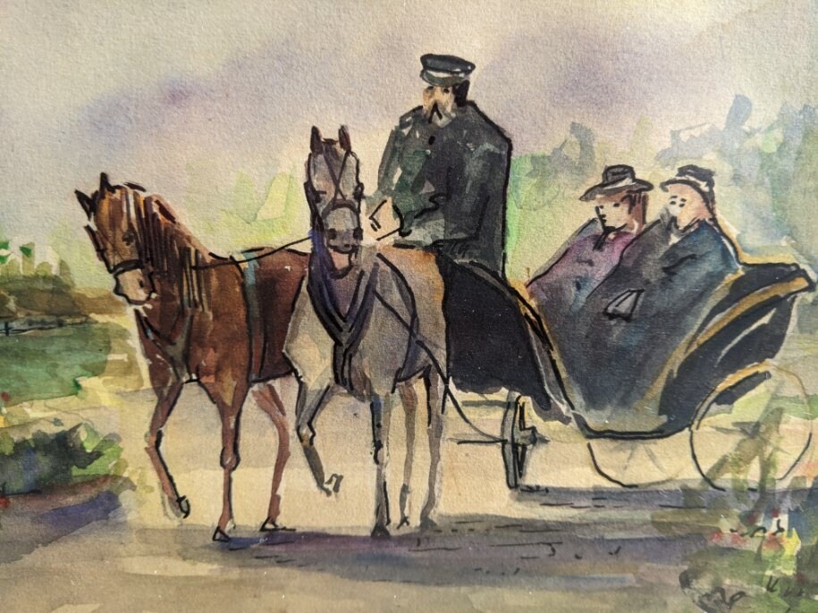 Accueil, James - aquarelle sur papier, Alunes Prenrose(?) - Etsy France