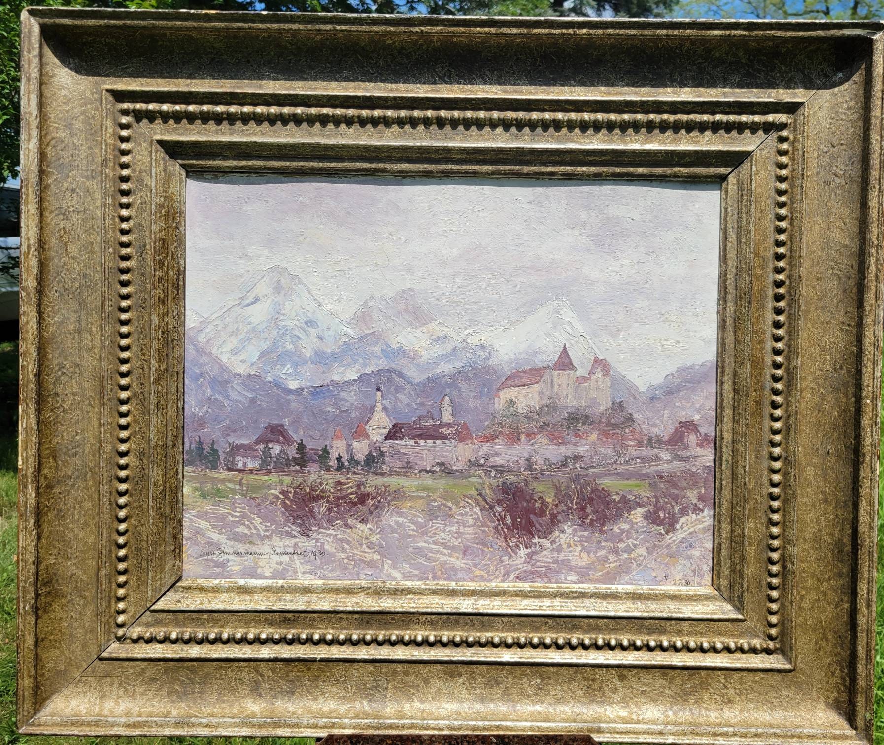 Ruenthal Oil on Canvas Board, Ernst Reinhard Zimmermann - Etsy