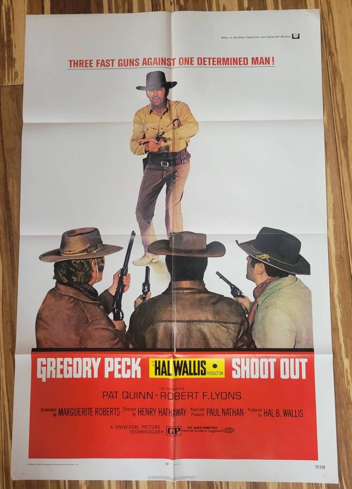 Shoot Out Original, One Sheet Film Poster, Universal Pictures - Etsy