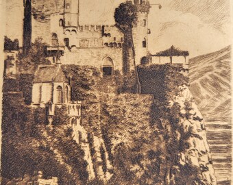 Antique Prof Otto Ferdinand Probst German Etching Rothenberg - Etsy